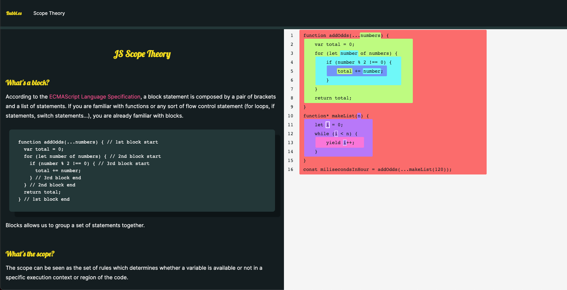 Bubbl.es - JS scope chain visualizer